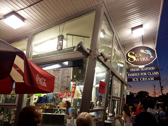 Sea Swirl's vintage stand glows like a beacon for fried clam pilgrims making their summer seafood hajj.