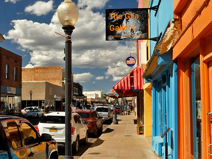 Silver City's vibrant downtown bursts with colorful storefronts, where art galleries and affordable living create the perfect retirement palette.