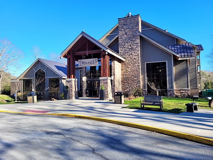 Twin Falls Resort's modern lodge proves you don't need to rough it to experience the mountains in style.