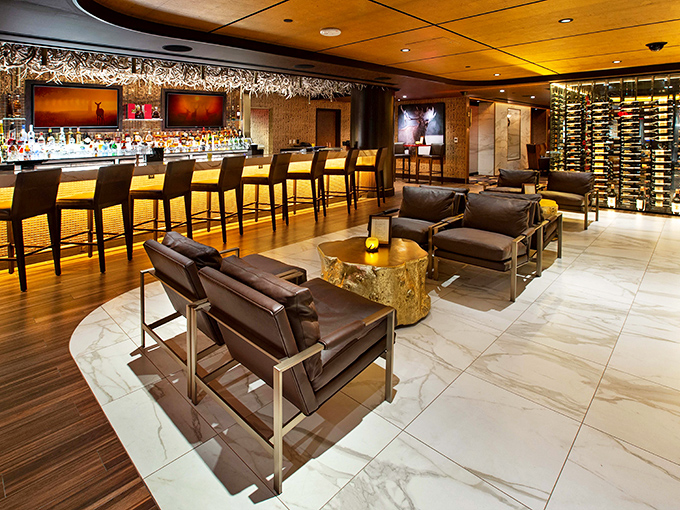 Where leather meets luxury &ndash; Anthony's sophisticated space invites you to settle in for seafood that's dressed better than most of its patrons.