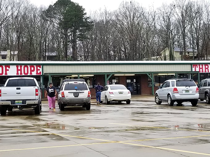 Rain or shine, Center of Hope's parking lot stays full—a testament to the treasures waiting inside this Anniston institution.