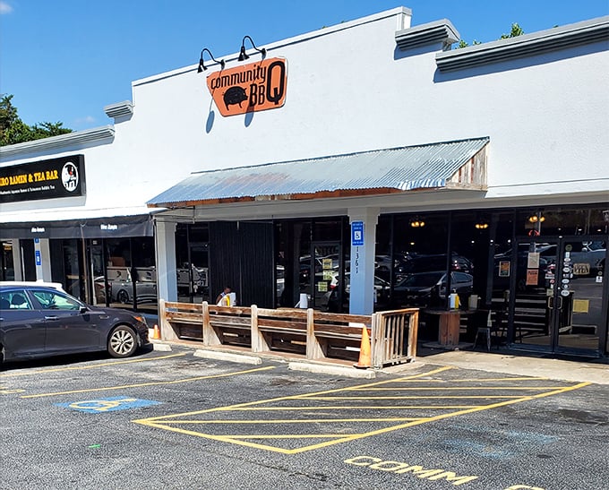 Don't let the strip mall location fool you – Community Q packs more flavor into this modest space than seems physically possible.