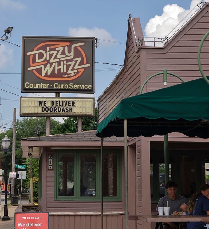 Dizzy Whizz Drive-In: That retro sign promises whimsical burger bliss. When a place survives since 1947, they must be doing something incredibly right.
