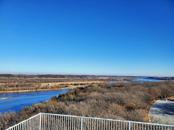 Nature's cathedral! Sunlight filters through the dense canopy at Indian Cave, creating a stained-glass effect without the church. P