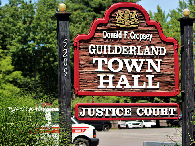The welcome sign says it all&mdash;Guilderland offers justice-priced living for those on fixed incomes.