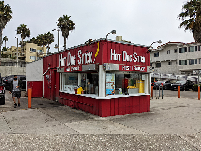 This tiny red hot dog headquarters has been turning beach days into memory-making opportunities one corndog at a time.
