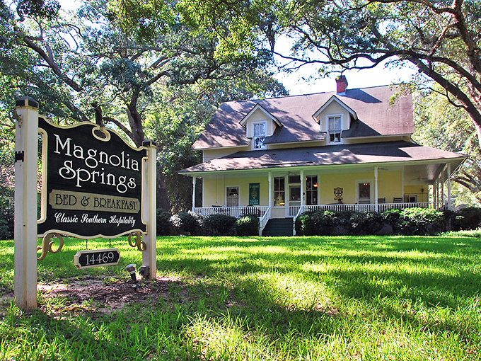 The Magnolia Springs B&B embodies Southern hospitality in architectural form &ndash; those columns practically whisper "come sit a spell" as you approach.