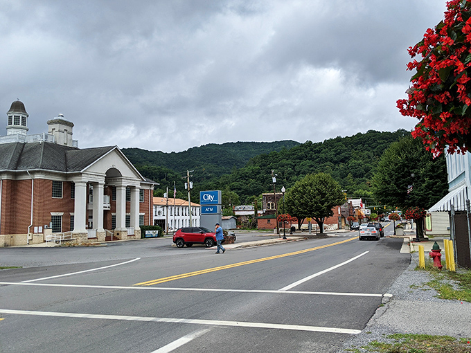 Marlinton: Autumn transforms this mountain hamlet into a painter's palette, where nature's best work frames buildings that have weathered a century of seasons.