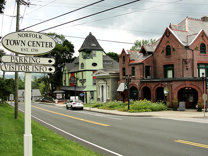 In Norfolk, even street signs become part of the charm, pointing the way to a simpler, more gracious way of life.
