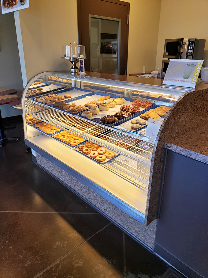 The treasure chest of Tulsa's morning cravings. Paradise Donuts' display case is like a museum where you're encouraged to eat the exhibits.