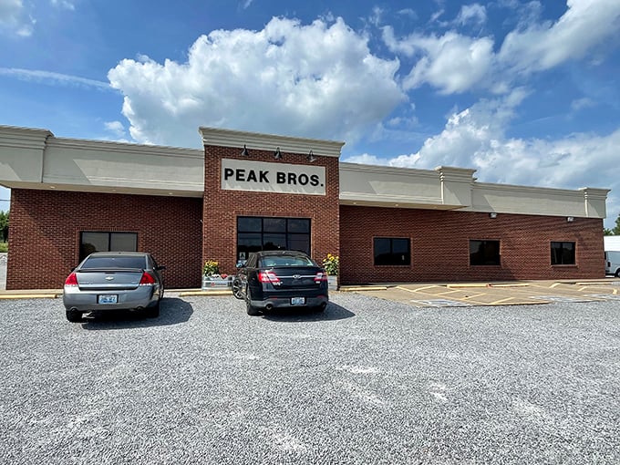 Morning sunshine illuminates BBQ paradise. Peak Brothers stands ready for another day of turning pork into poetry!