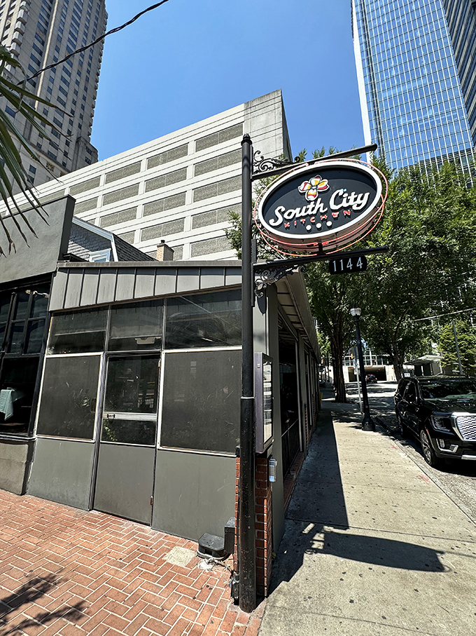 This sleek Midtown spot rubs shoulders with glass towers but keeps its Southern soul intact, one crispy chicken piece at a time.