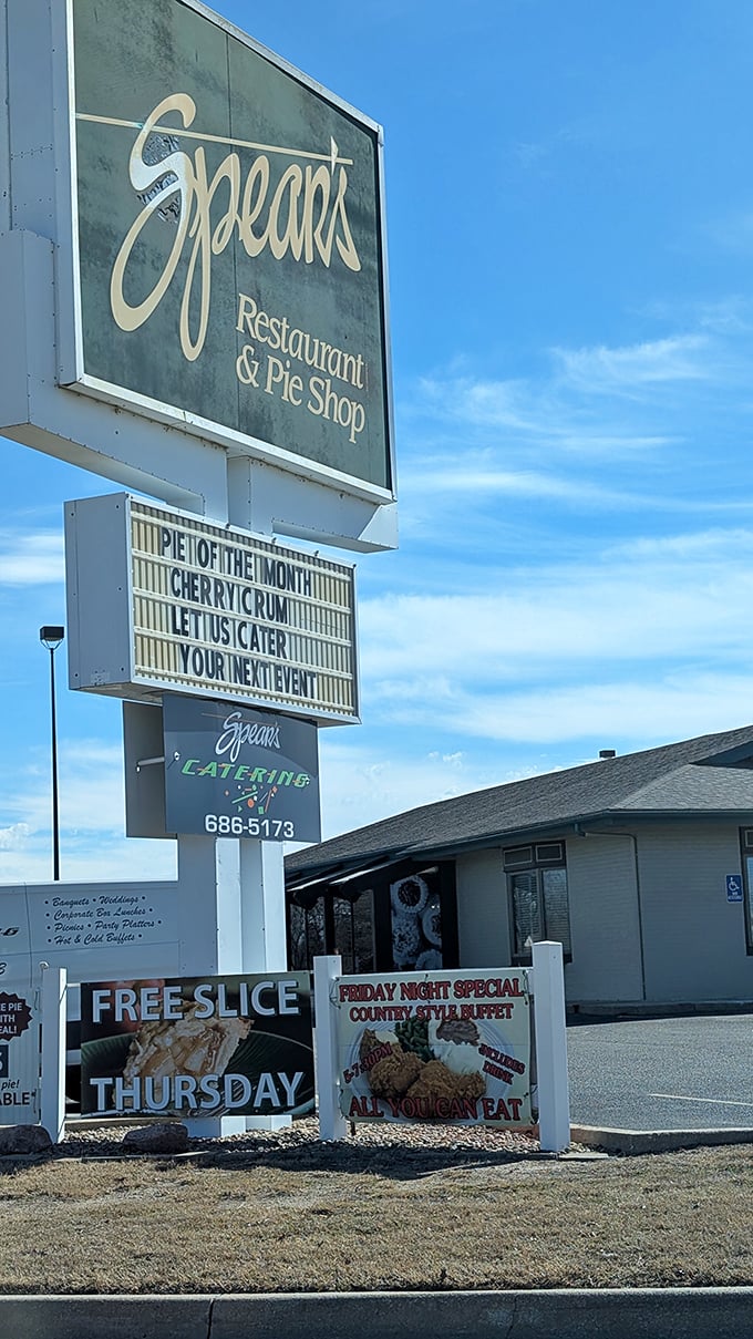Spear's Restaurant: That sign isn't lying&mdash;their pie selection is so legendary it deserves its own zip code.