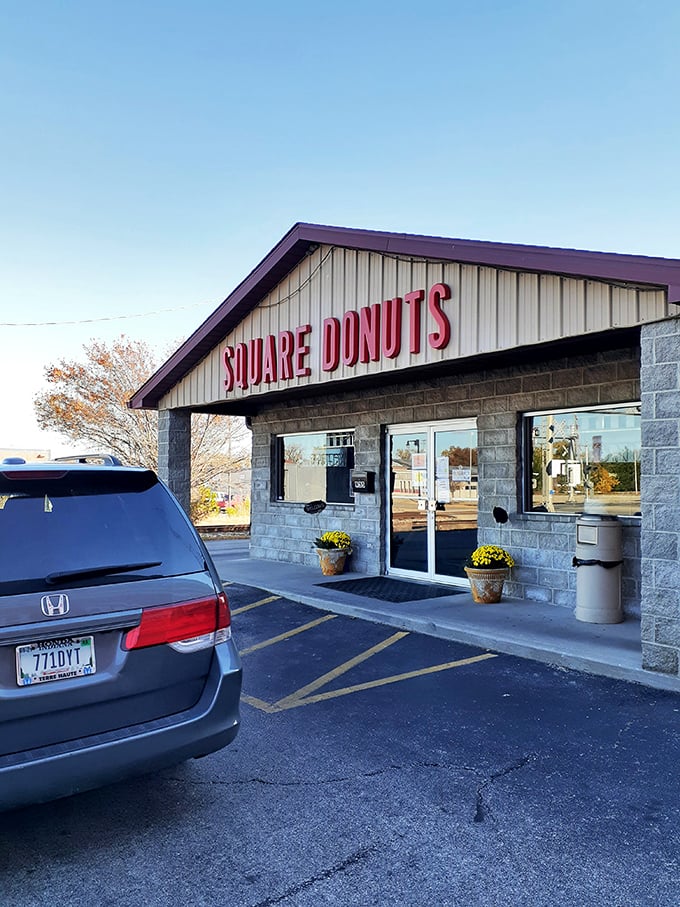 Square Donuts: The sign says it all. Sometimes the most revolutionary ideas are also the simplest&mdash;like giving donuts corners!