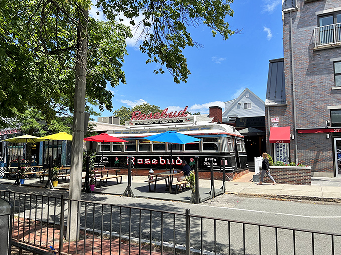 Dining al fresco beside a classic railroad car? The Rosebud makes breakfast feel like the start of a delicious adventure.