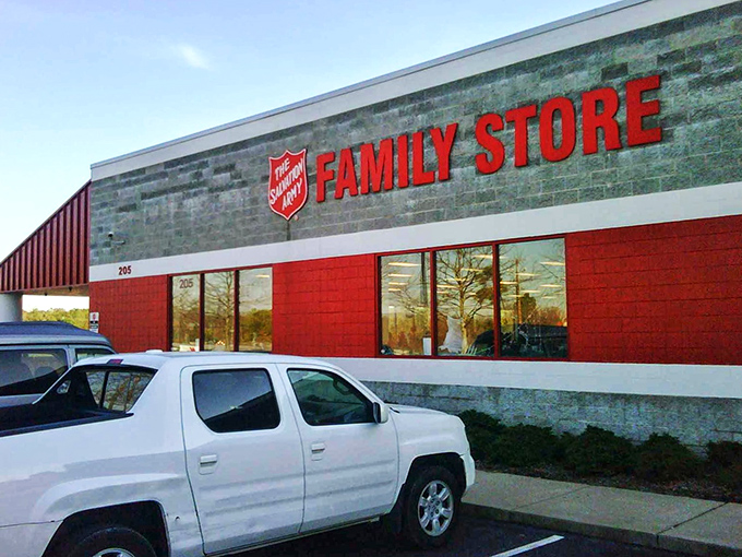 Behind these brick walls lie racks of possibilities where vintage treasures and modern bargains peacefully coexist.