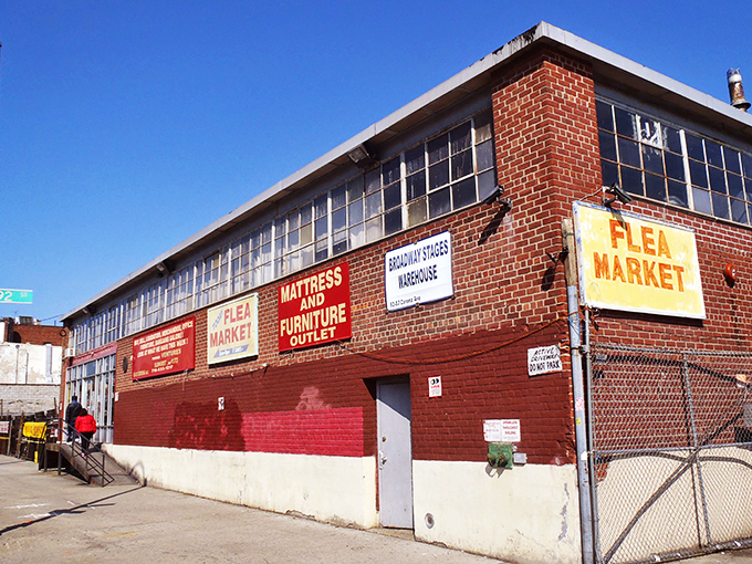 Today Flea Market (Elmhurst): Corner view of curiosity central. This building doesn't need flash&mdash;it lets the treasures inside do all the talking.
