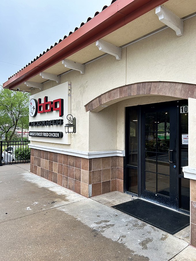 bb.q Chicken's modern exterior houses ancient wisdom: chicken tastes better when it's fried twice.