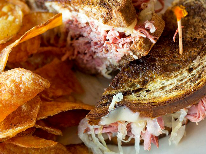 Those crispy edges on the rye bread deserve their own fan club. The cheese pull alone would make Instagram weep.