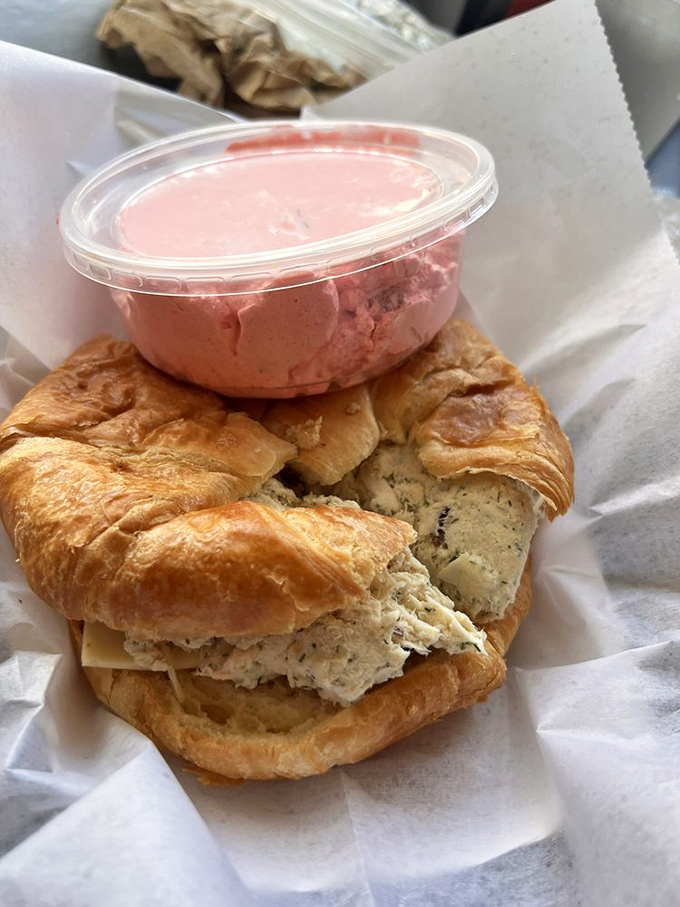 Chicken salad on a croissant with strawberry cream cheese? Some pairings are so right they make you question why you ever ate anything else.