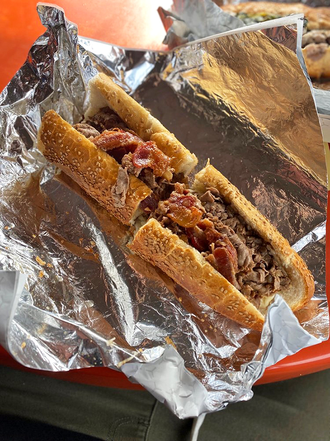 The bacon cheesesteak proves that even perfection can be improved upon. Smoky, savory, and utterly irresistible. 