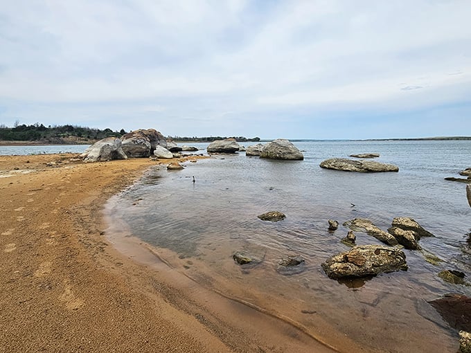 Who needs ocean beaches when Wilson offers this? Smooth sand, clear water, and not a single overpriced beach chair rental in sight.