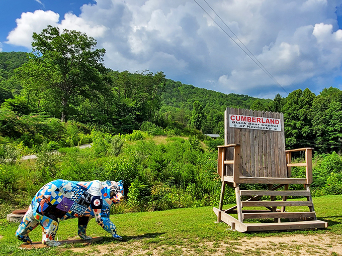 Cumberland's artistic side shines through this whimsical mosaic bear. Even the public art here has Appalachian charm and mountain spirit.