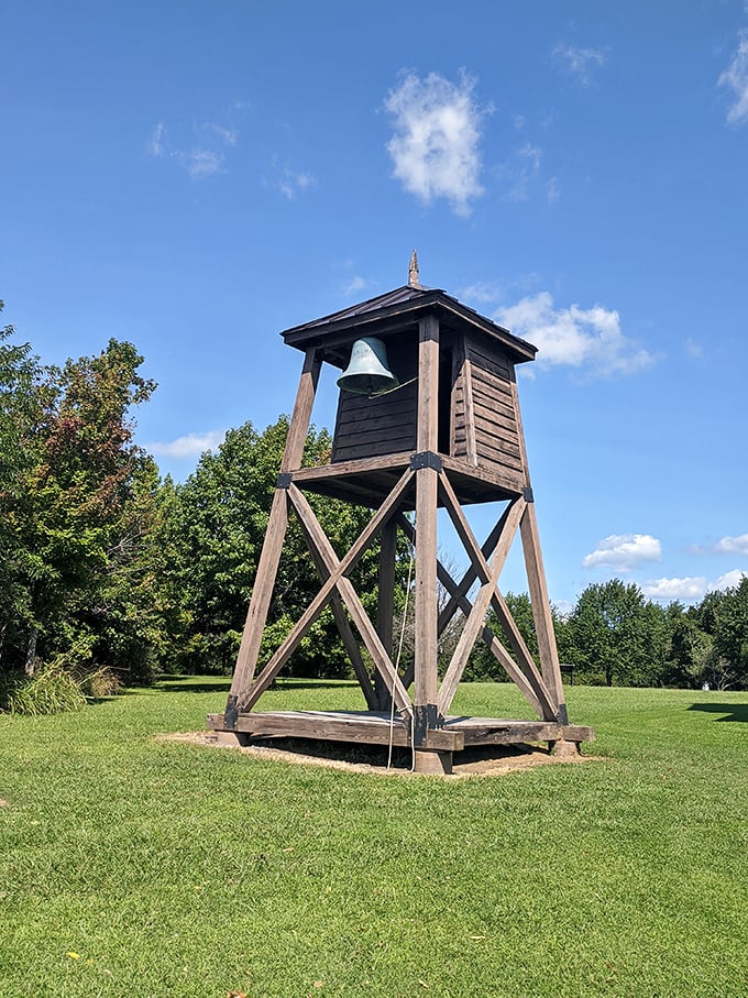 The bell tower stands sentinel, ready to announce your arrival just as it might have alerted islanders to visitors centuries ago.