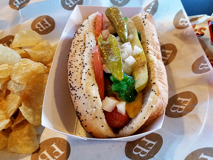 This iconic Chicago-style dog, with its symphony of toppings, proves that sometimes more is exactly the right amount.