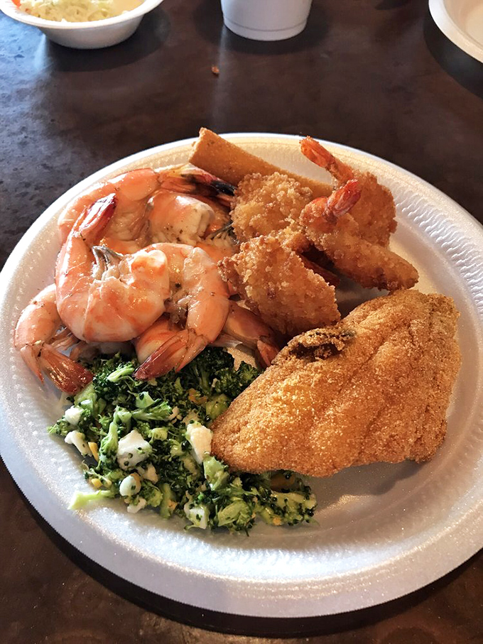 Seafood this fresh in Oklahoma feels like finding an oasis in the desert. Those shrimp look like they're still reminiscing about their ocean days.
