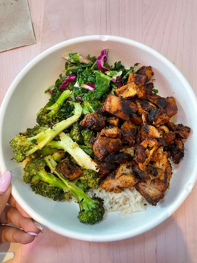 A symphony of textures and colors: tender chicken, crisp broccoli, and vibrant greens that make eating healthy feel like cheating the system.