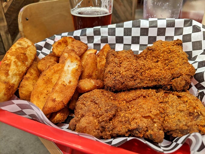 Boneless wings with Jo-Jos&mdash;proof that sometimes the best relationships don't have complications or cartilage getting in the way. 