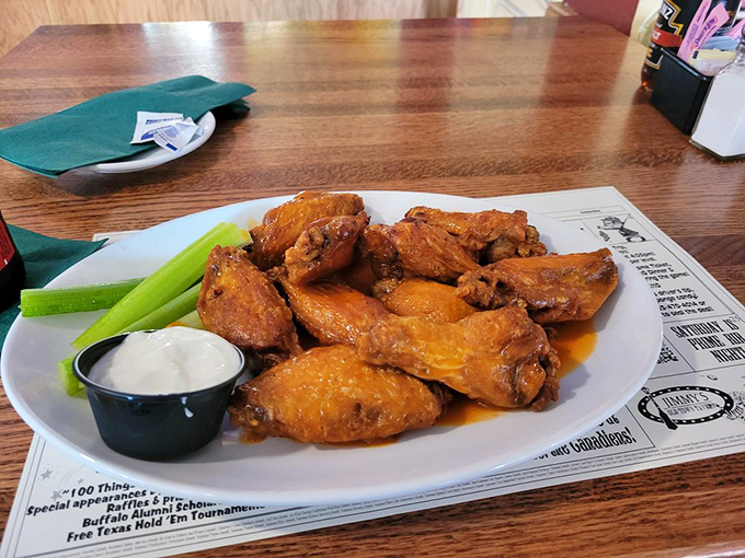 These wings aren't just crispy&mdash;they're having an out-of-body experience. Served with cooling celery and creamy dip, they're the opening act that steals the show.