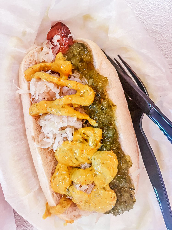 Sauerkraut and mustard dancing together on a perfectly grilled dog. Sometimes the classics endure for a reason&mdash;they're simply irresistible.