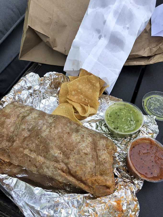 The California Burrito arrives with its own entourage of chips, guacamole, and salsa&mdash;a trio of sidekicks worthy of this tortilla-wrapped superhero.