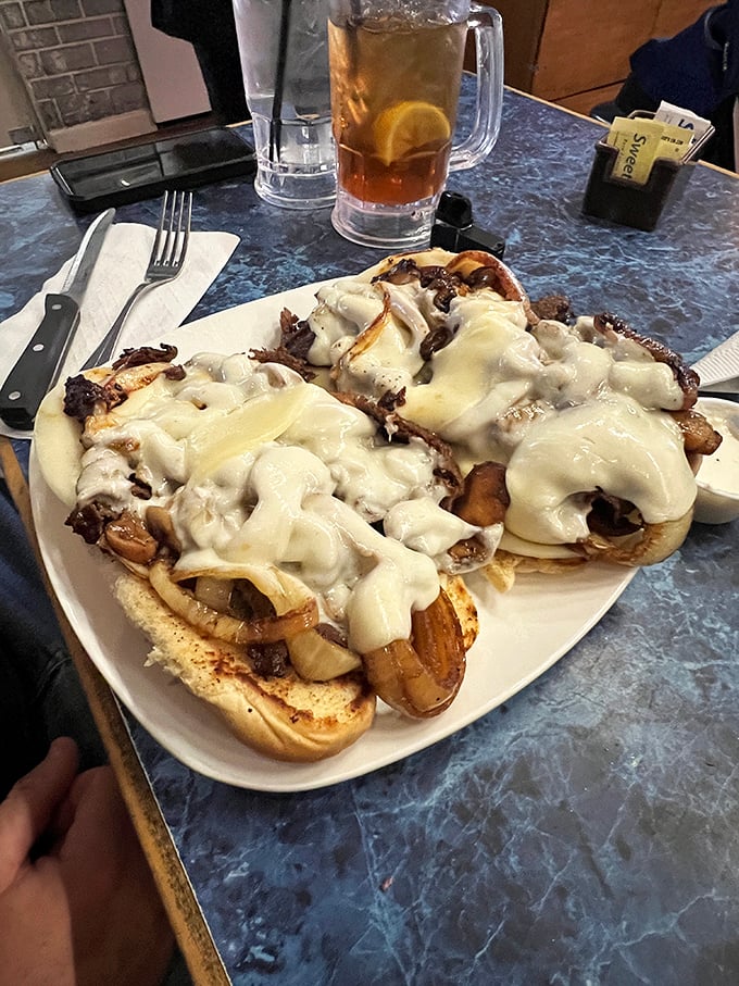 The cheesesteak that launched a thousand food dreams&mdash;tender beef chunks lounging on a bed of creamy pasta.