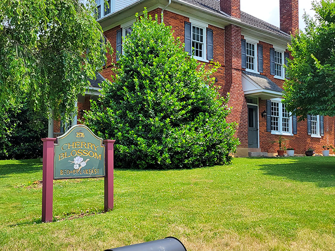 This historic brick beauty offers a glimpse into Pennsylvania's past, with gardens that would make Martha Stewart consider moving to Amish country.