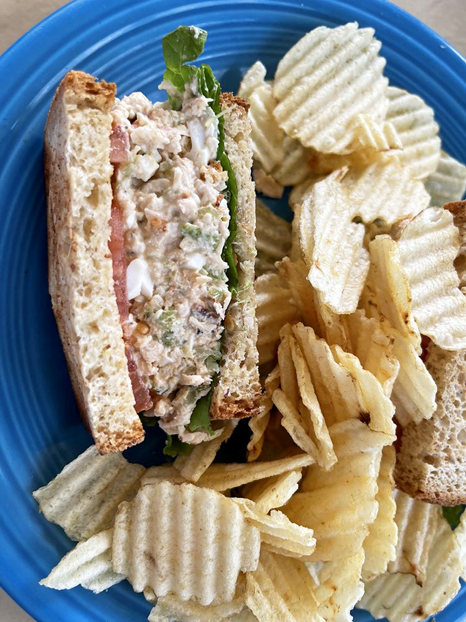 A proper chicken salad sandwich doesn't hide behind fancy tricks&mdash;just honest ingredients nestled between bread that knows its supporting role perfectly.
