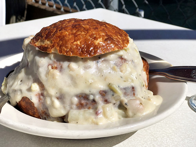 This bread bowl of clam chowder isn't just comfort food&mdash;it's a warm, creamy hug from the Pacific Ocean that you can actually eat.