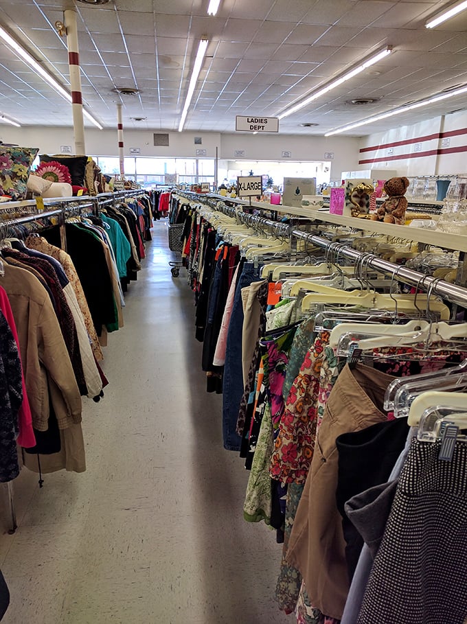The Ladies Department: where fashion trends from every decade coexist in perfect harmony, like a time-traveling runway show.