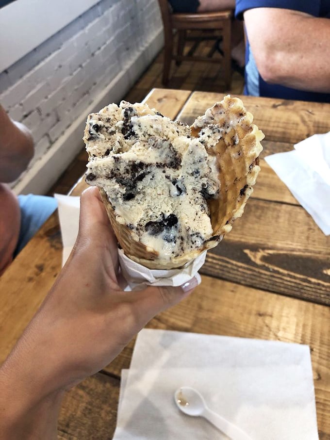 Chocolate ice cream studded with generous chunks of Oreo cookies. This isn't just cookies and cream&mdash;it's cookies and DREAM. 
