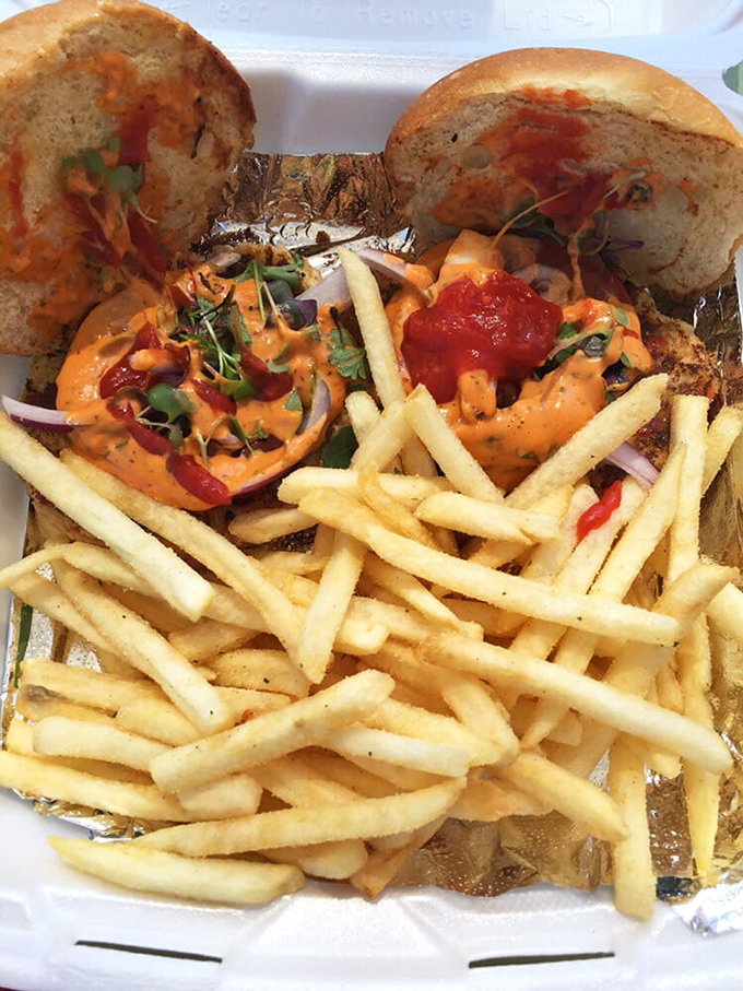 These sliders aren't just sandwiches; they're edible proof that seafood in Oklahoma isn't just possible – it's extraordinary.