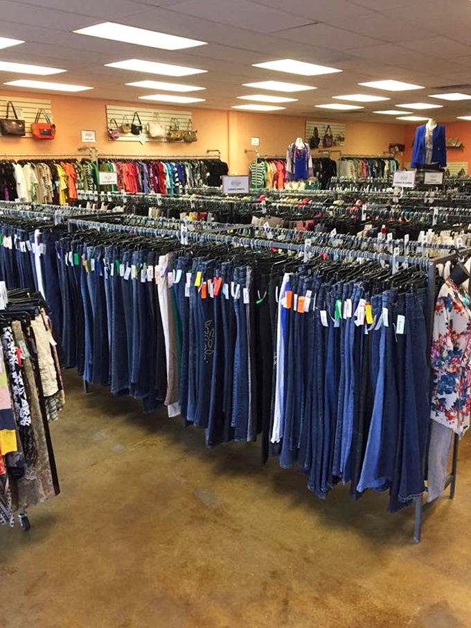 Denim heaven stretches as far as the eye can see. Finding your perfect pair here is like striking oil in your own backyard.