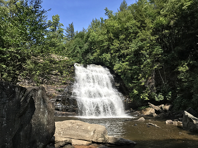 The falls in full glory &ndash; where gravity and geology collaborate on Maryland's most impressive water feature without a single committee meeting.