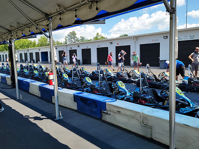 The perfect vantage point to watch the racing action unfold &ndash; from casual competitors to those who definitely practiced their victory speech.