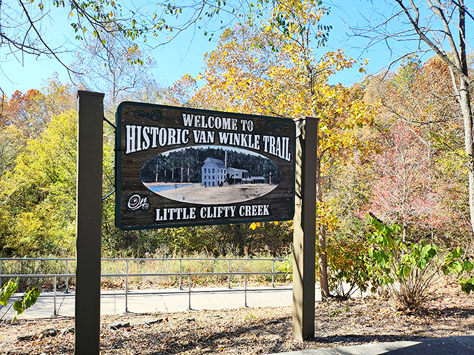 The Historic Van Winkle Trail sign doesn't mention that you might want to nap here too&mdash;but for the views, not for twenty years.