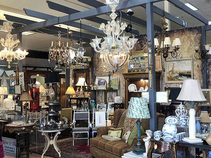 Chandelier heaven! Somewhere between "Downton Abbey" dining room and "I could actually put that in my house" lies this glittering collection of illuminated history.