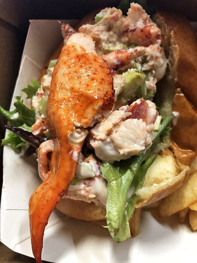 That lobster roll isn't just lunch; it's a coastal vacation delivered between bread, with chunks of seafood so generous they're practically showing off.