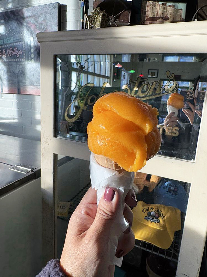 This mango masterpiece isn't just bright orange&mdash;it's basically sunshine that's somehow been convinced to take solid form.