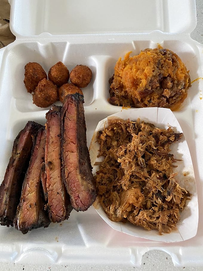 Savor the smoky flavor of tender ribs, pulled pork, and golden hushpuppies. You&rsquo;ve found the ultimate North Carolina barbecue feast.